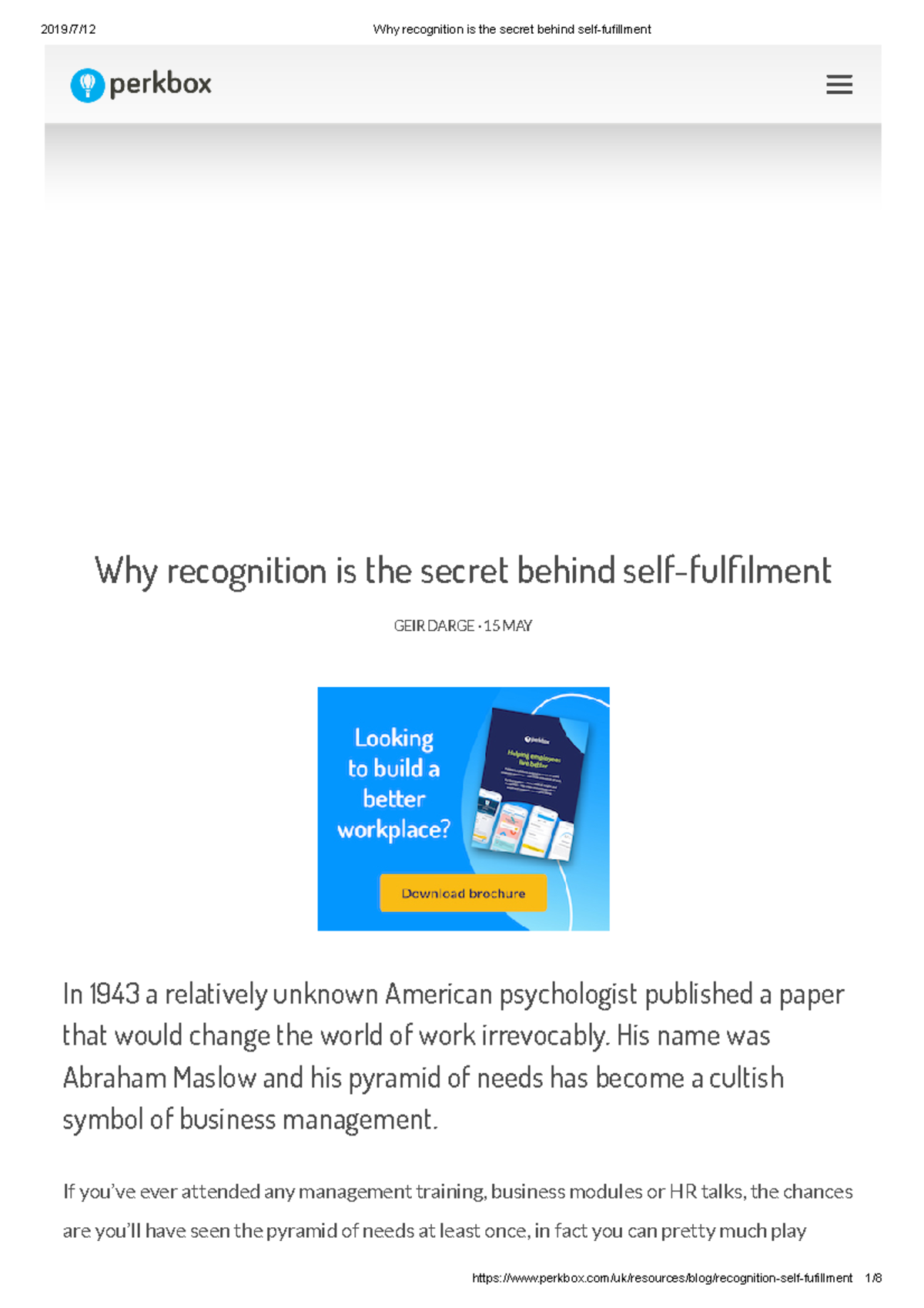 Why recognition is the secret behind self-fufillment - Why recognition ...