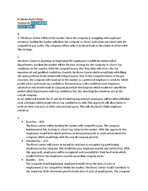 D355 Task 1 Passed - D355 TASK 1: TOTAL REWARDS STRATEGY BENEFITS A ...