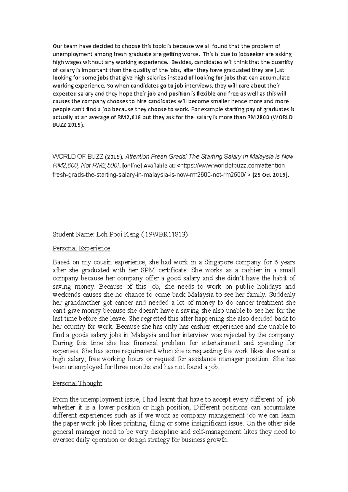 CMI Assignment - Notes - Our team have decided to choose this topic is ...