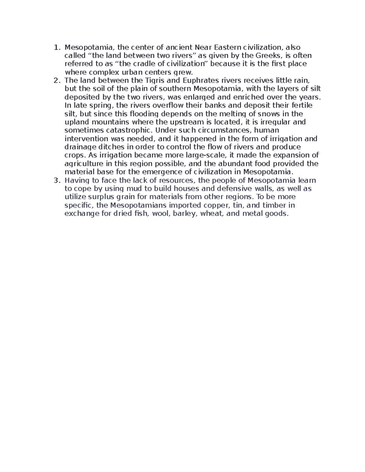 WCH chapter 2 Mesopotamia - Mesopotamia, the center of ancient Near ...