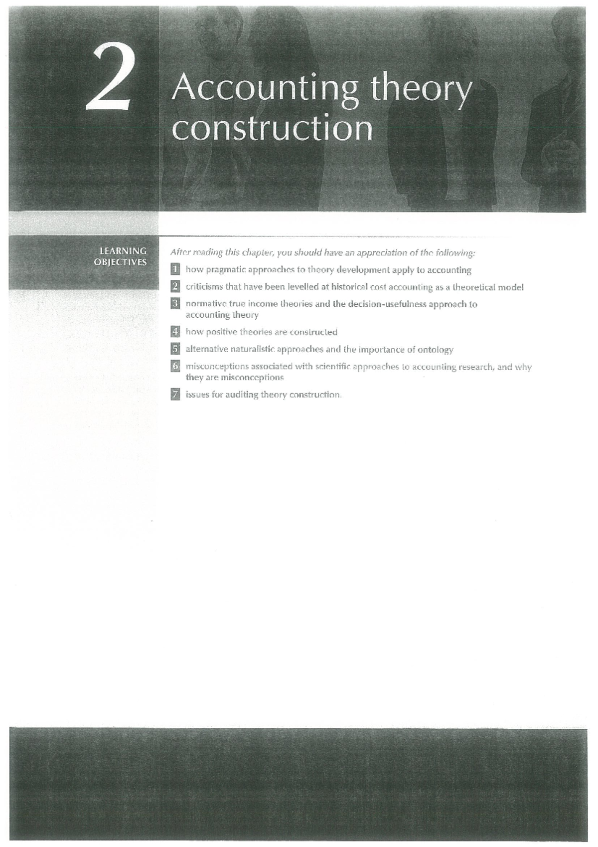 Chapter 2 Readings - Lecture notes 2 - AccountingTheory - Studocu
