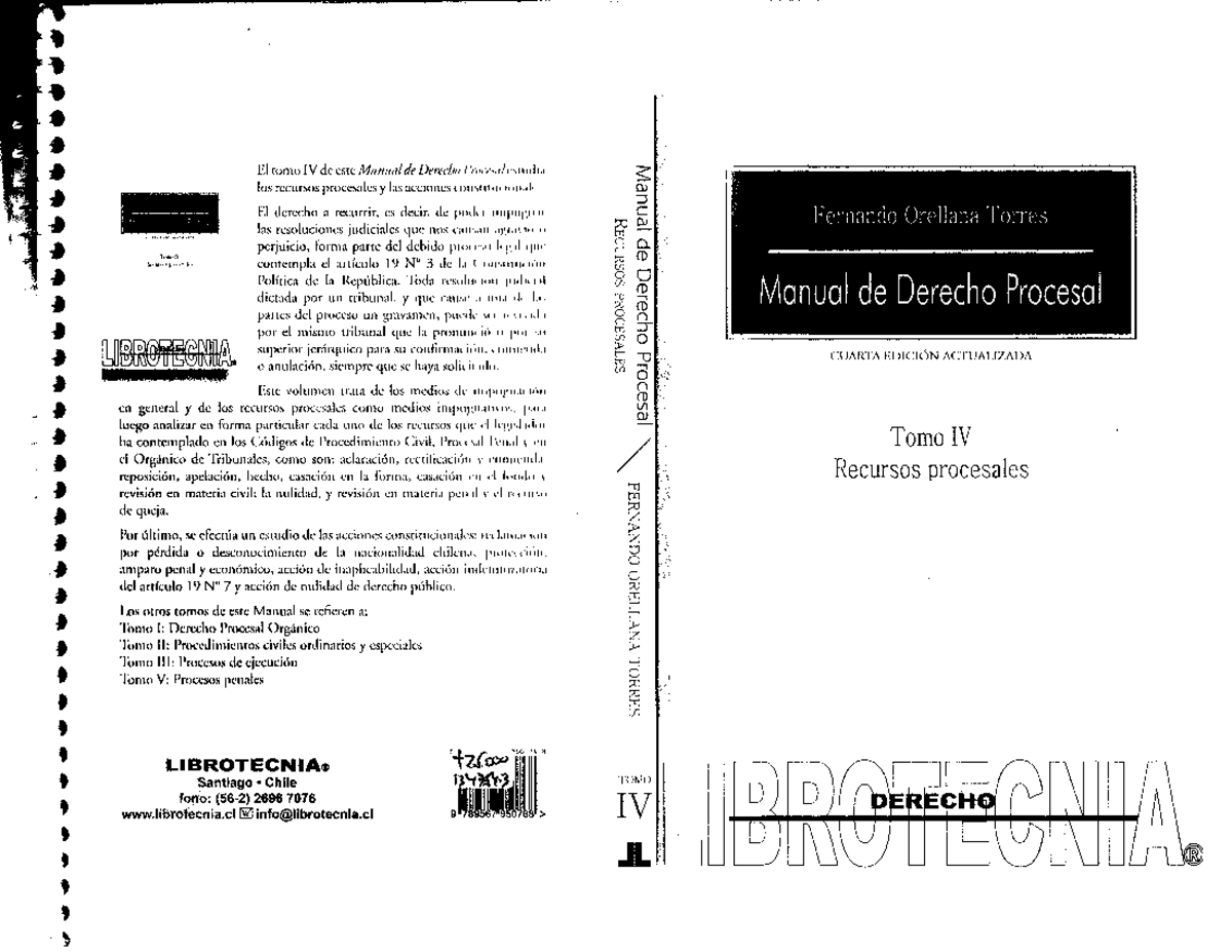 fernando orellana torres recurso de casacion - El tomo IV de este Manual de Derecho Procest sadd ...