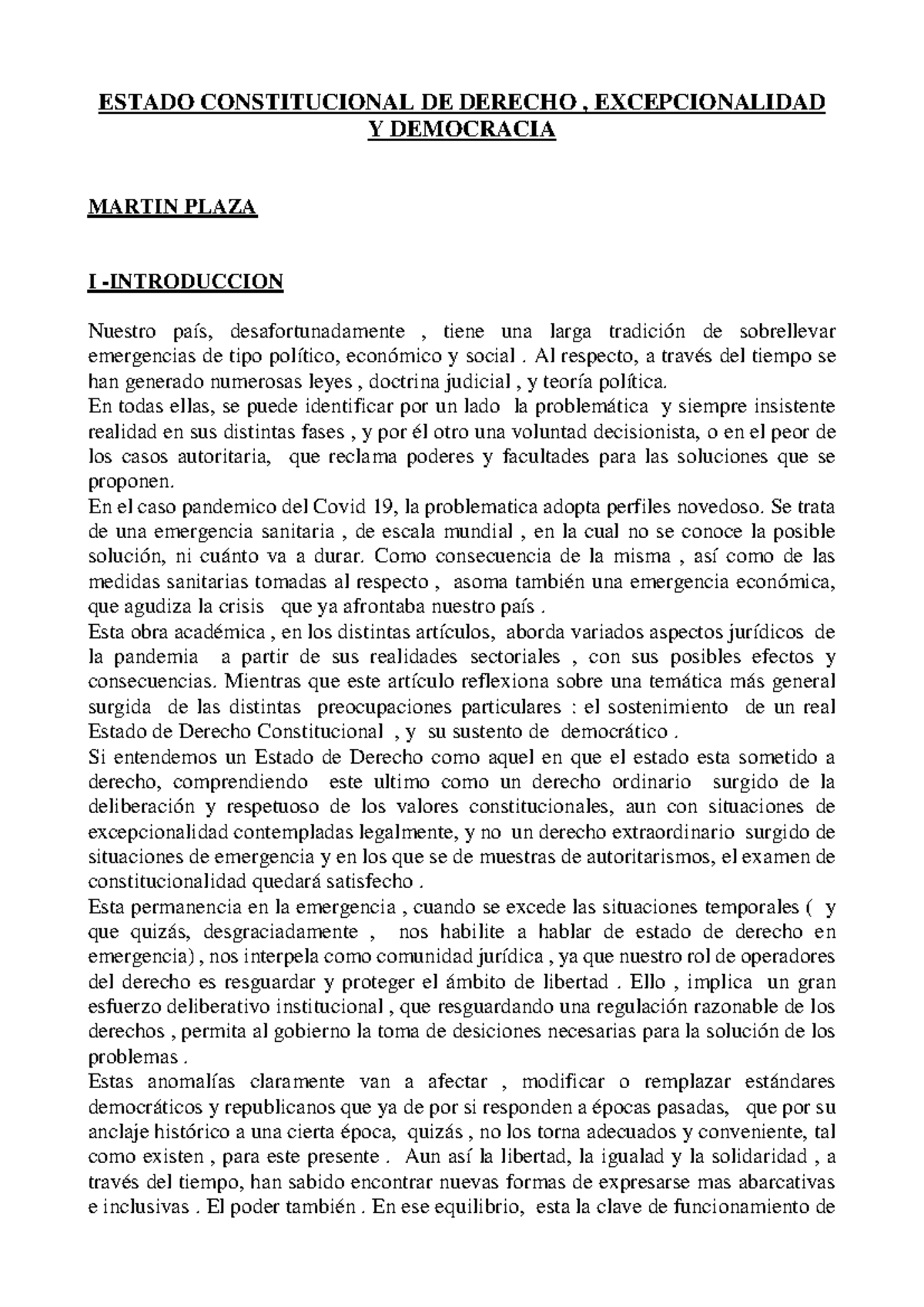 Estado de derecho , democracia y excepcionalidad - ESTADO ...