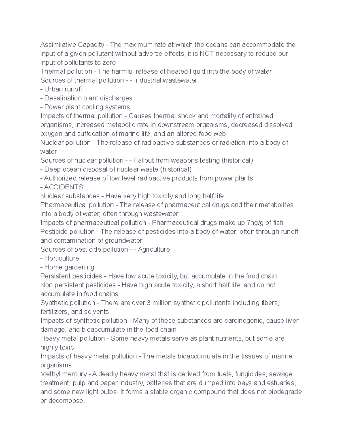 Mast200 8 - Lecture notes 8 - Assimilative Capacity - The maximum rate ...