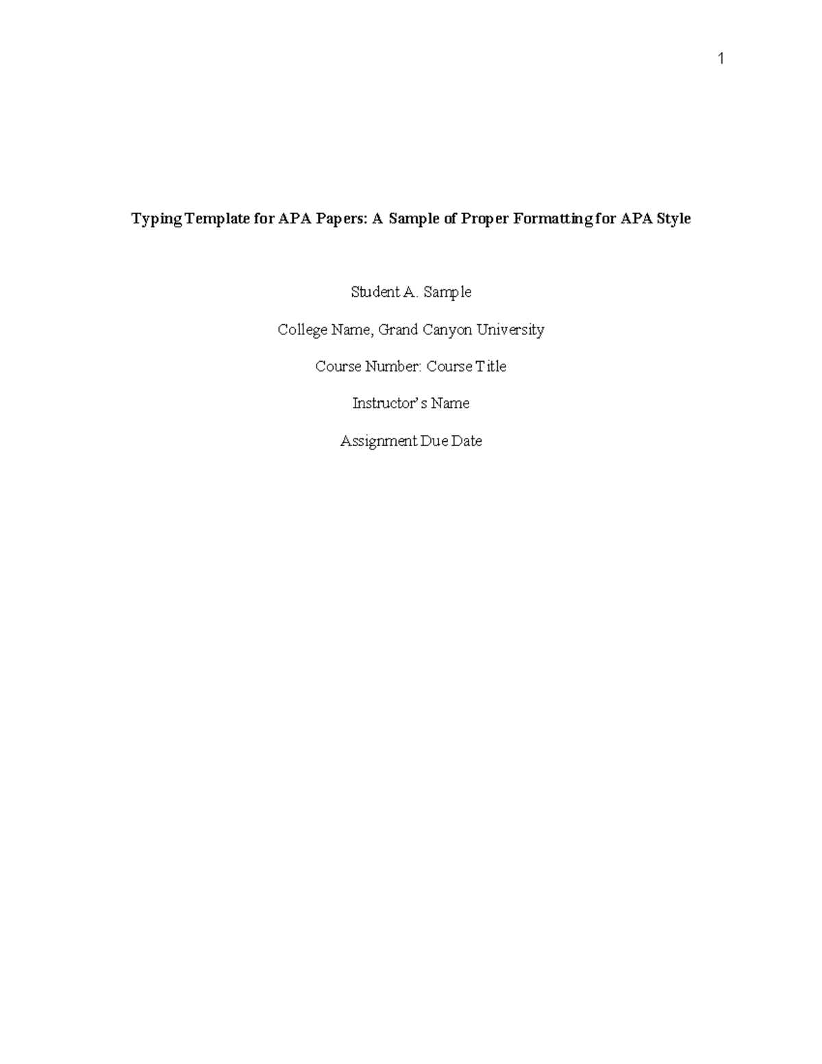 APA 7th Edition Essay Template - Typing Template for APA Papers: A ...