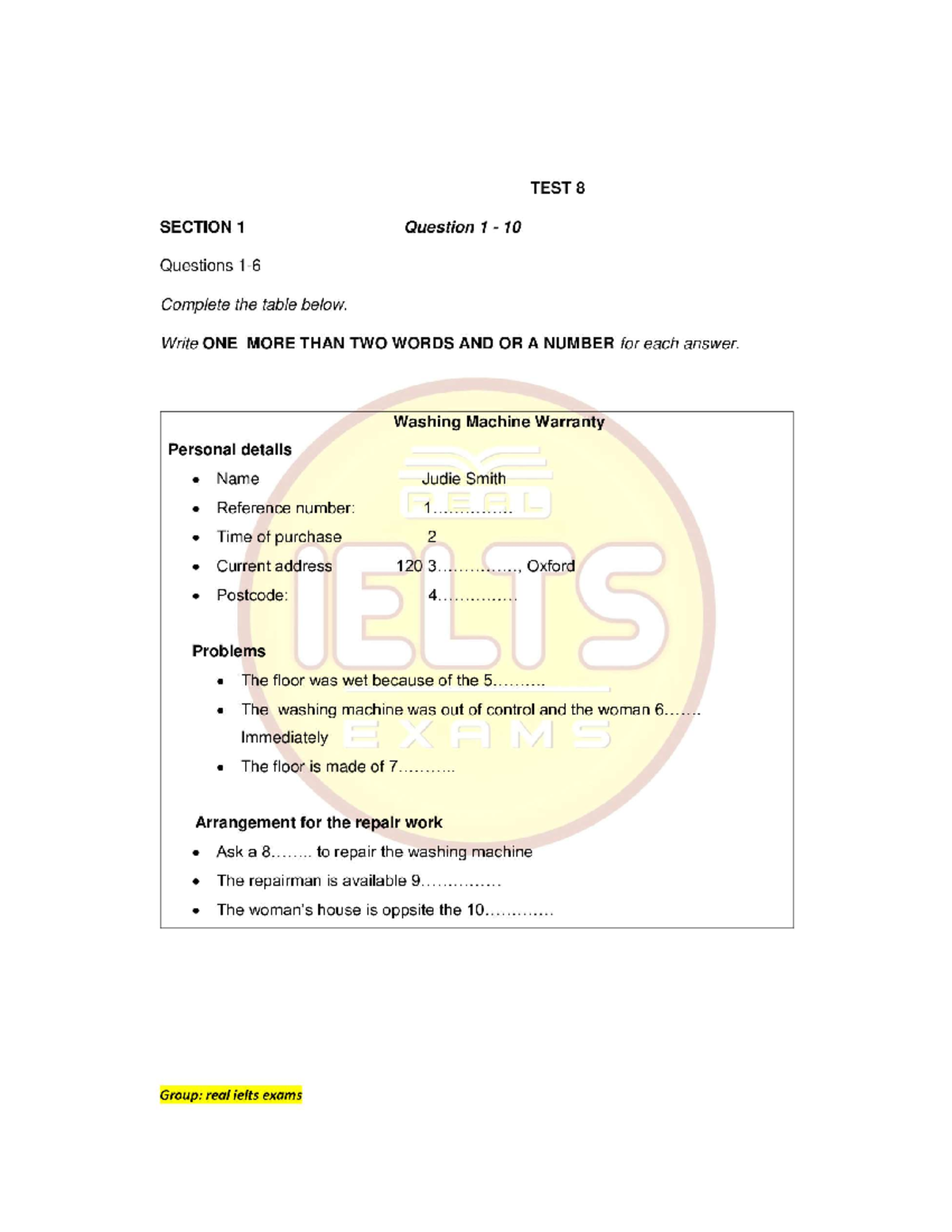 Test8vol1 - ielts - tiếng anh tăng cường 3 - Studocu