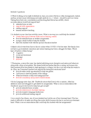 Module 3 questions - Module 3 questions 4 is the focus of Carol ...