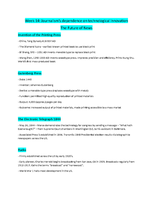 J1100 Nov 1-3 Lecture Notes - Journalism and the First Amendment Legal ...