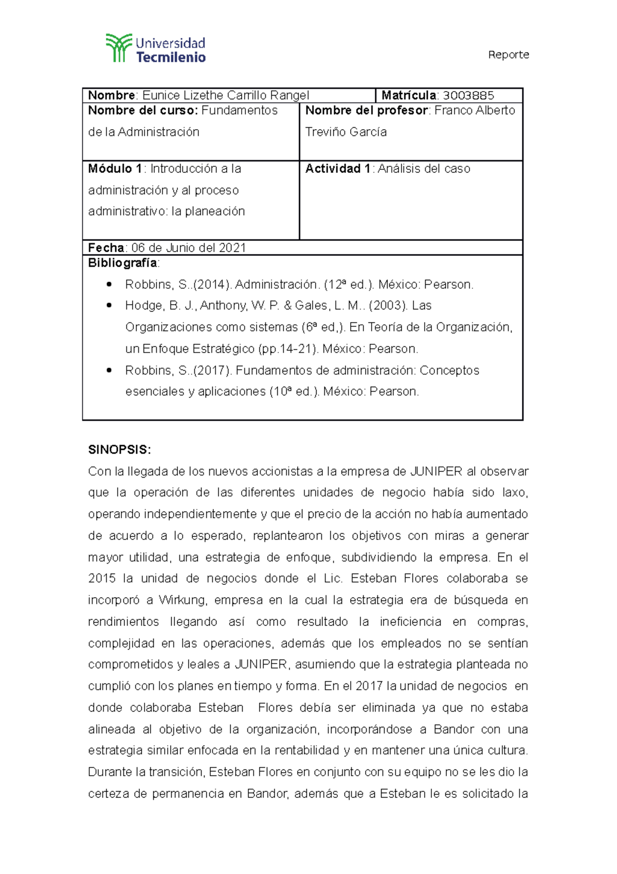 Actividad 1 Fundamentos De Adminitracion Fundamentos De