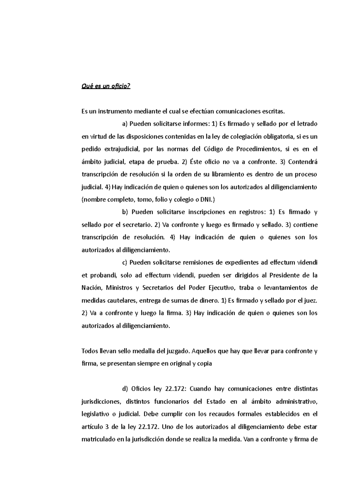 QUÉ ES UN Oficio. Explicacion. Modelos 2020 - Qué es un oficio? Es un ...