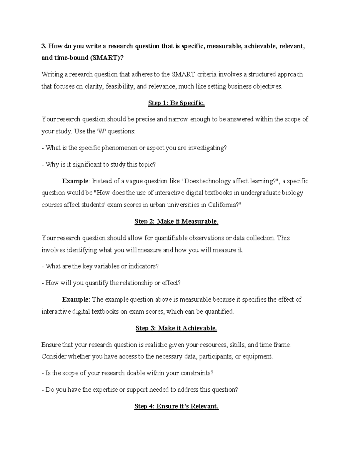 Research methodology questions - How do you write a research question ...