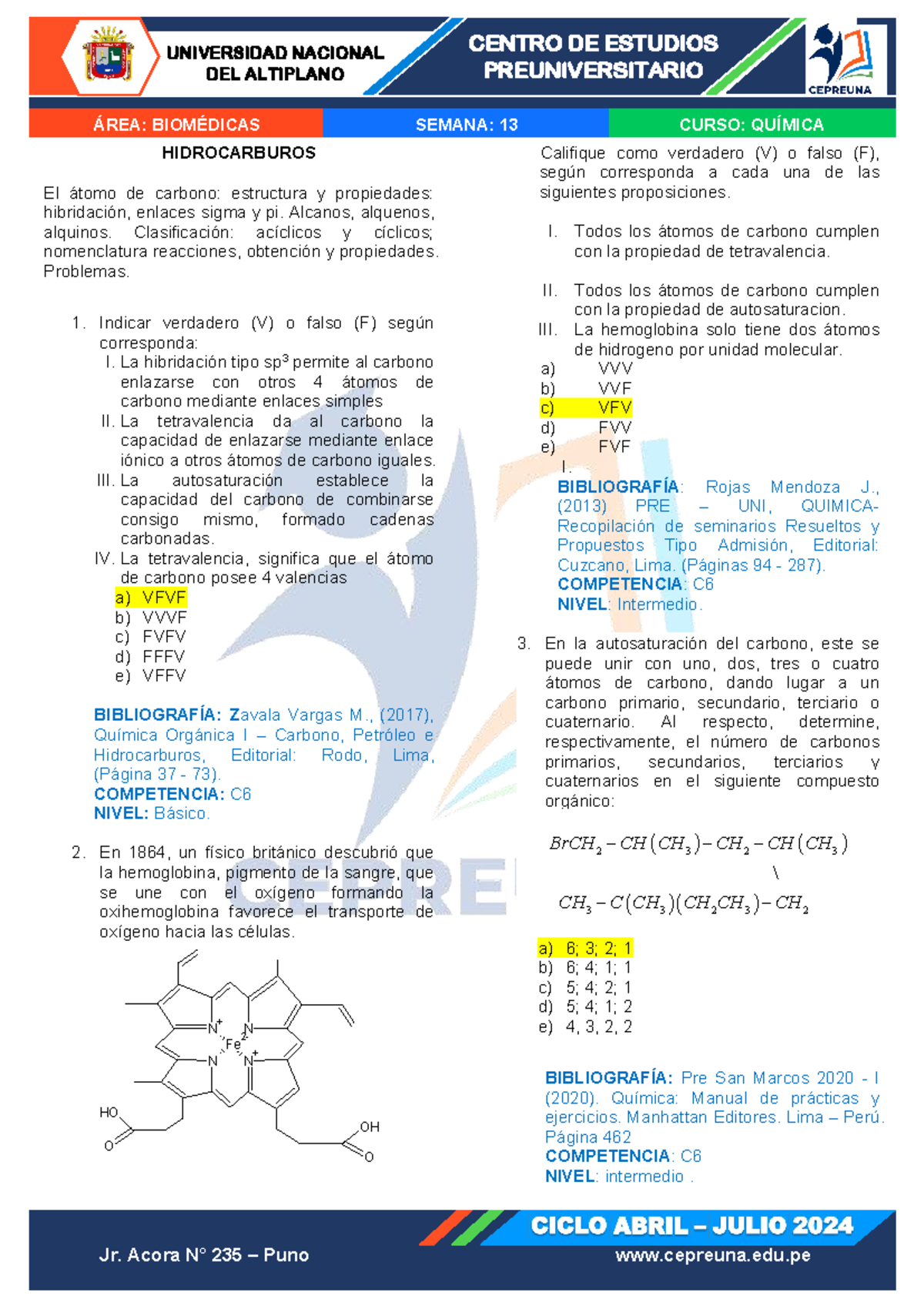 13 - 23ED - UNIVERSIDAD NACIONAL DEL ALTIPLANO PREUNIVERSITARIO ...