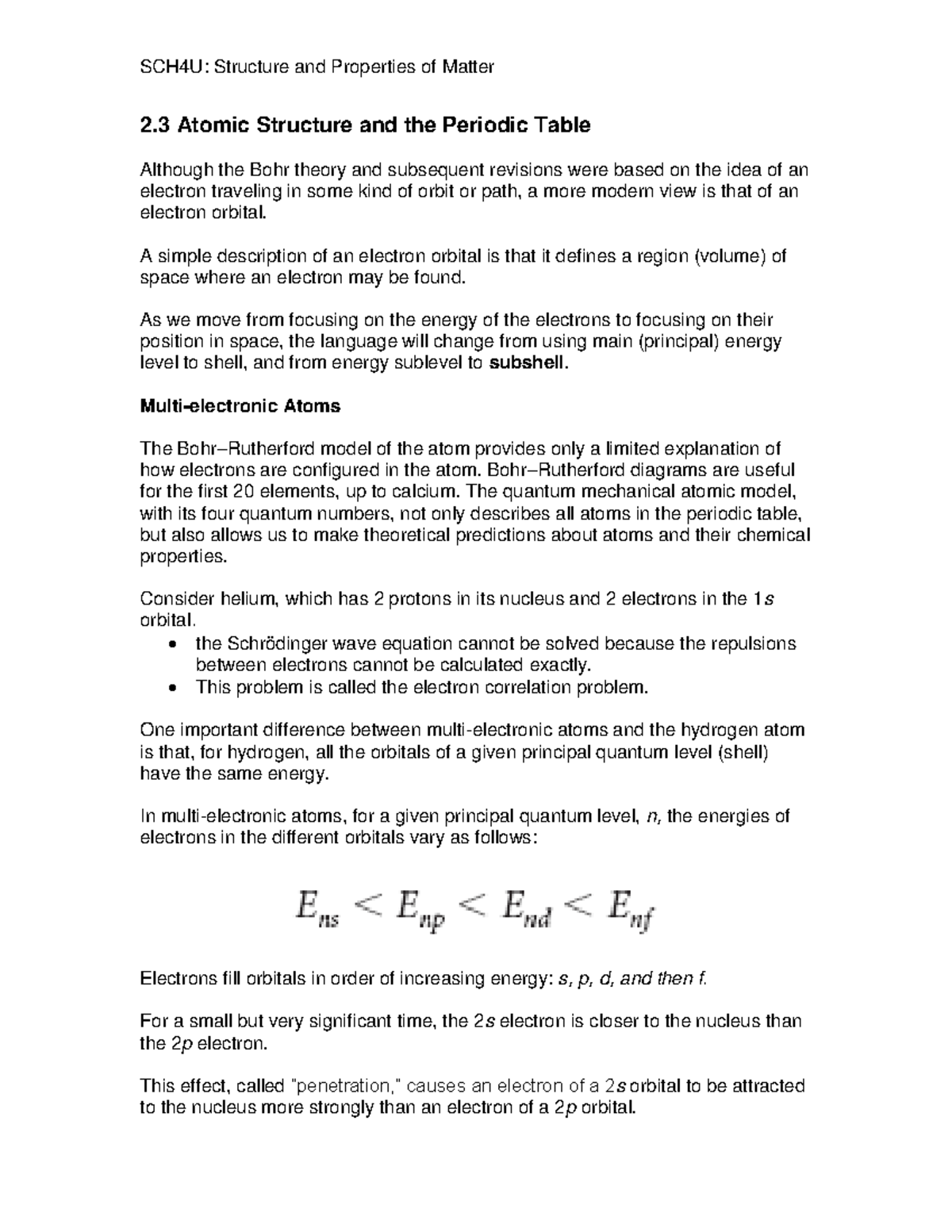Activity-2 Bohrs atomic model reading and worksheet - 2 Atomic ...