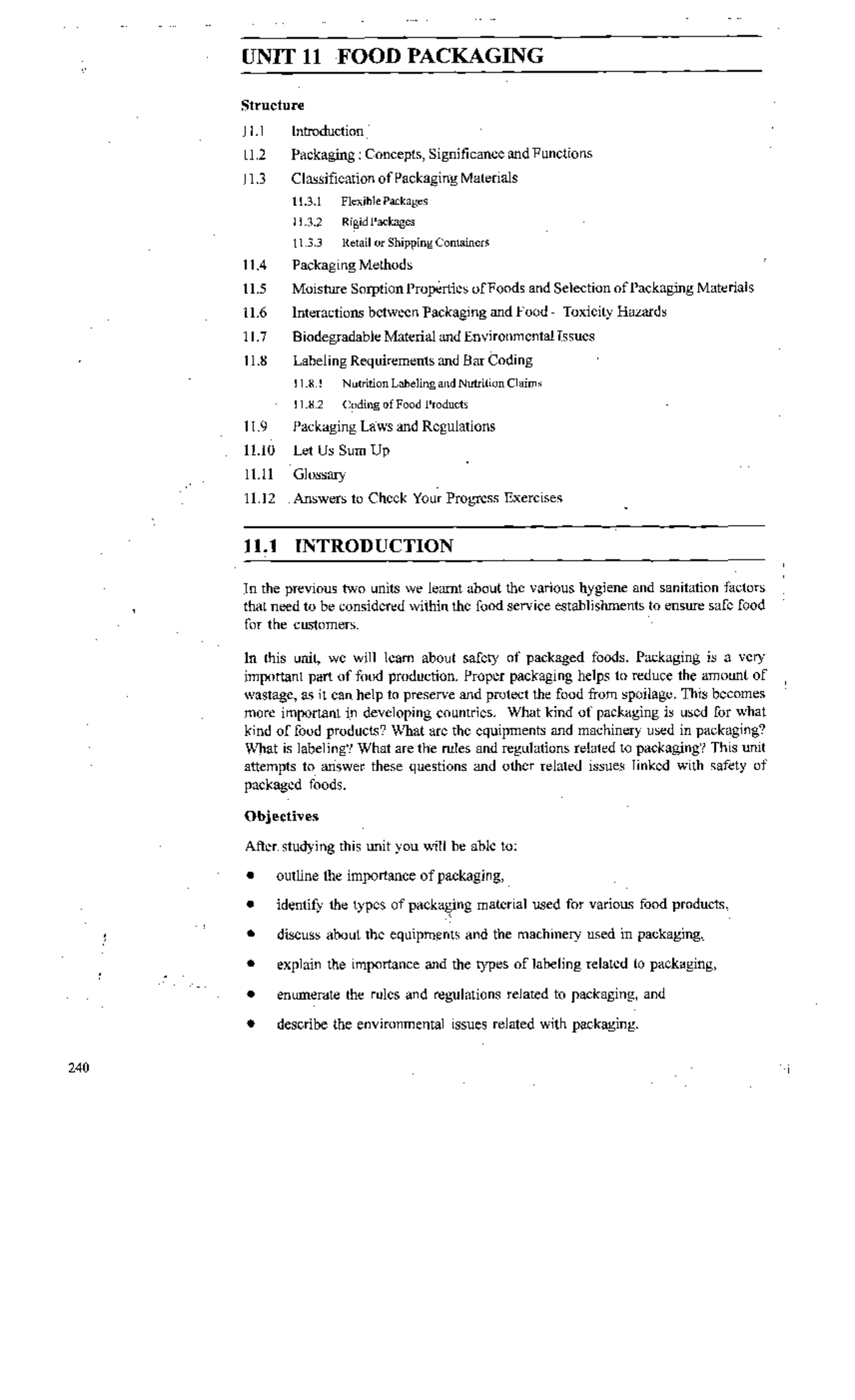 11.Food Packaging - 11 PACKAGING: CONCEPT, SIGNIFICANCE AND FUNCTIONS ...