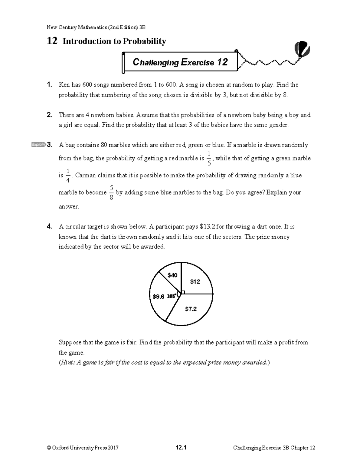 F3Challenging Exercise 12 - © Oxford University Press 2017 12. 1 ...