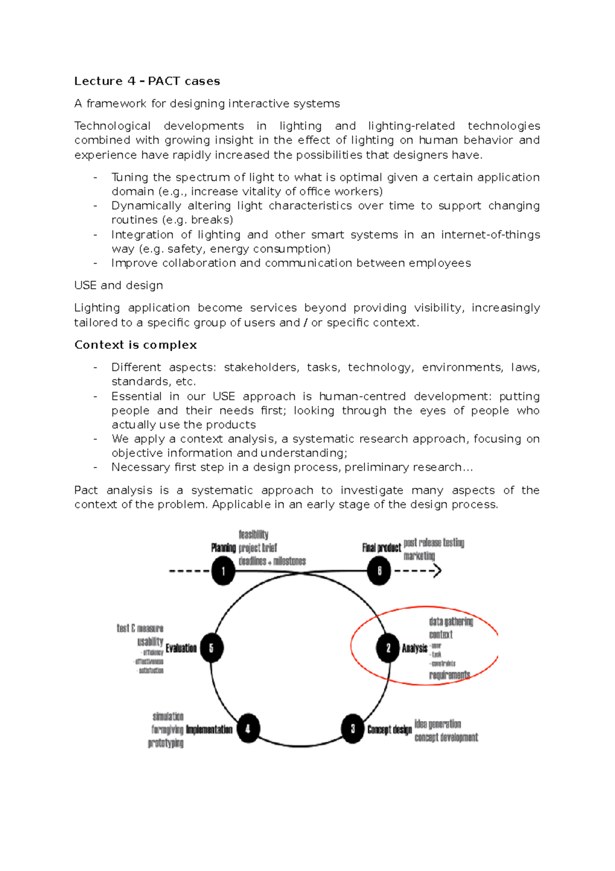 0HEUA0 notes lecture 4 - Lecture 4 – PACT cases A framework for ...