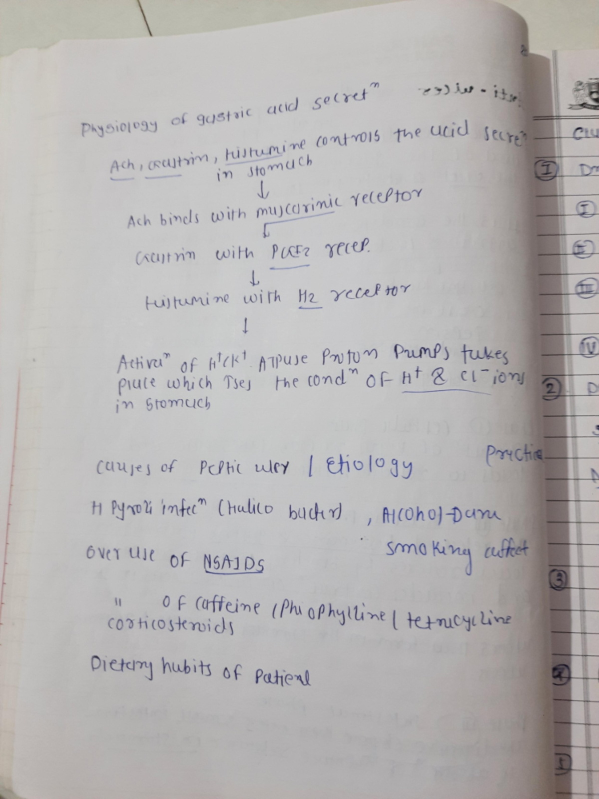 Physiology of gastric acid secret - Pharmacy - Studocu