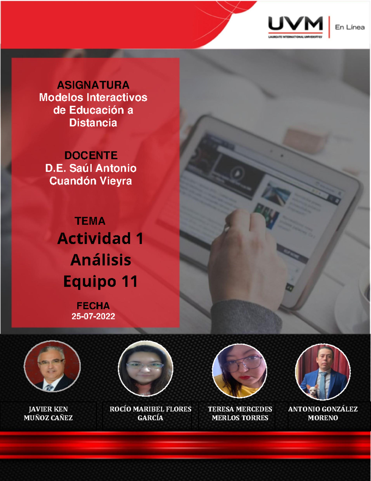 A1 AJRT - educacion a distancia - TEMA Actividad 1 An·lisis Equipo 11 JAVIER KEN MU—OZ CA—EZ ...