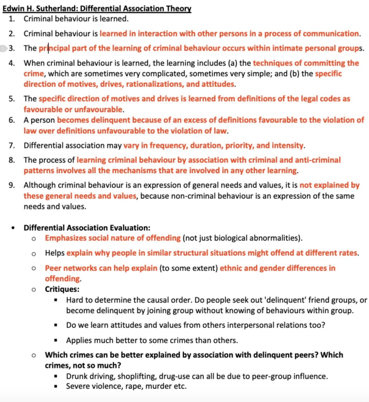 Differential Association Theory - Crime, Deviance and Social ...