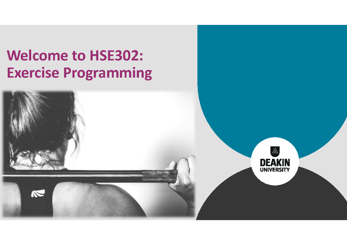 HSE302 Week 1 Seminar Answers - Welcome to HSE302: Exercise Programming Introduction: Who’s who ...