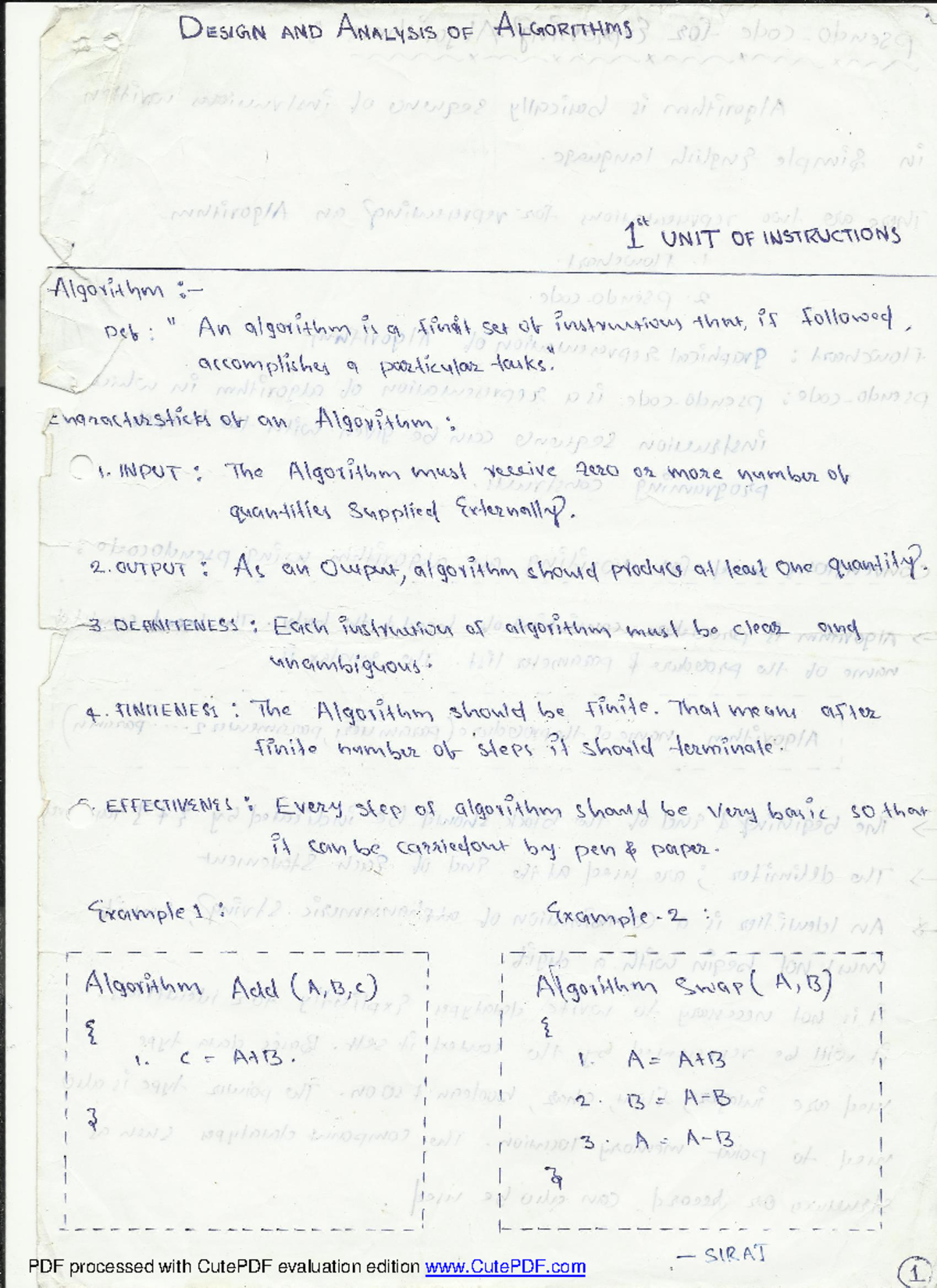 UNIT-1 - All about algorithms - DESIGN AND ANALYSIS OF ALGORITHMS 1st ...