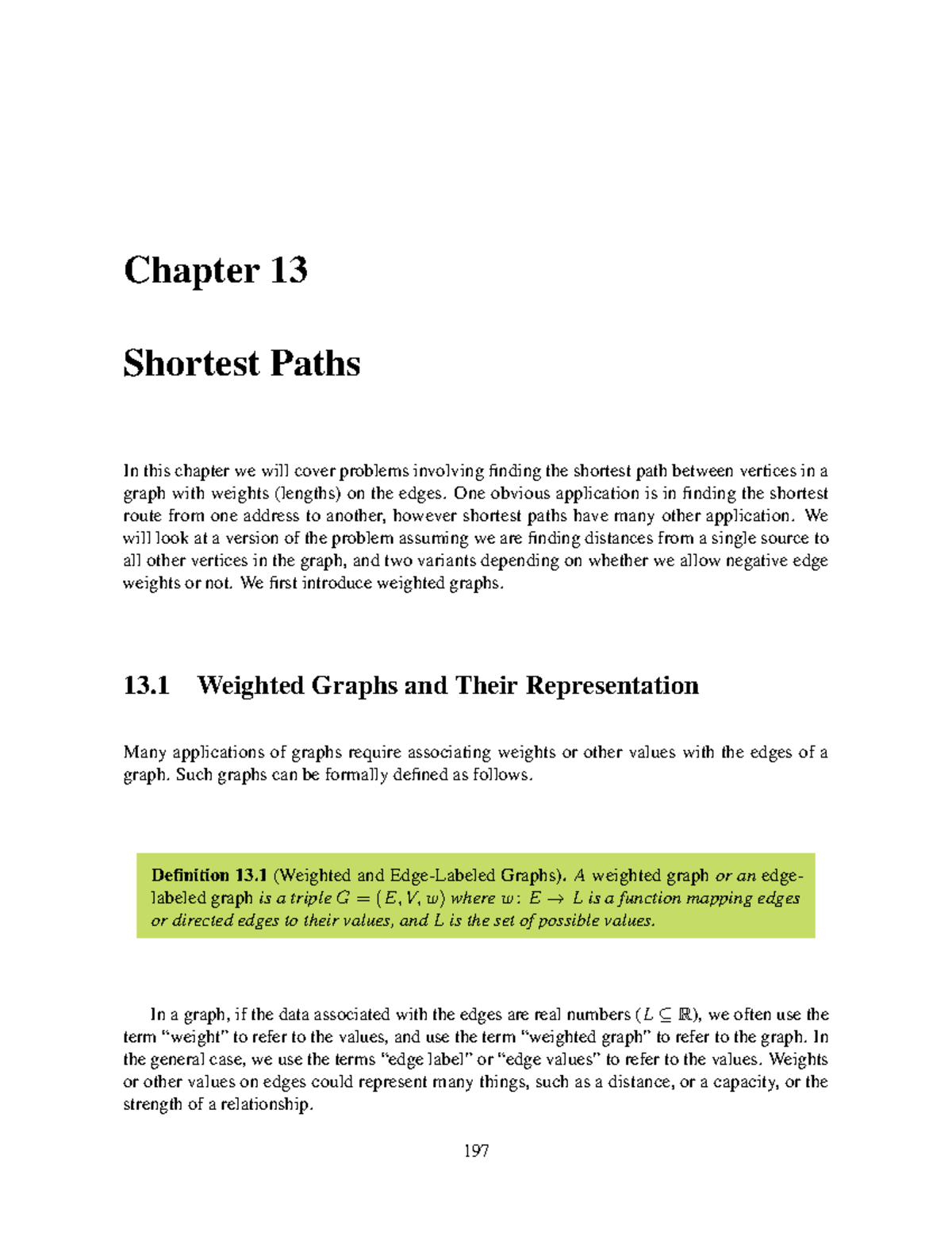 [Discrete Project] shortest-path - Chapter 13 Shortest Paths In this ...