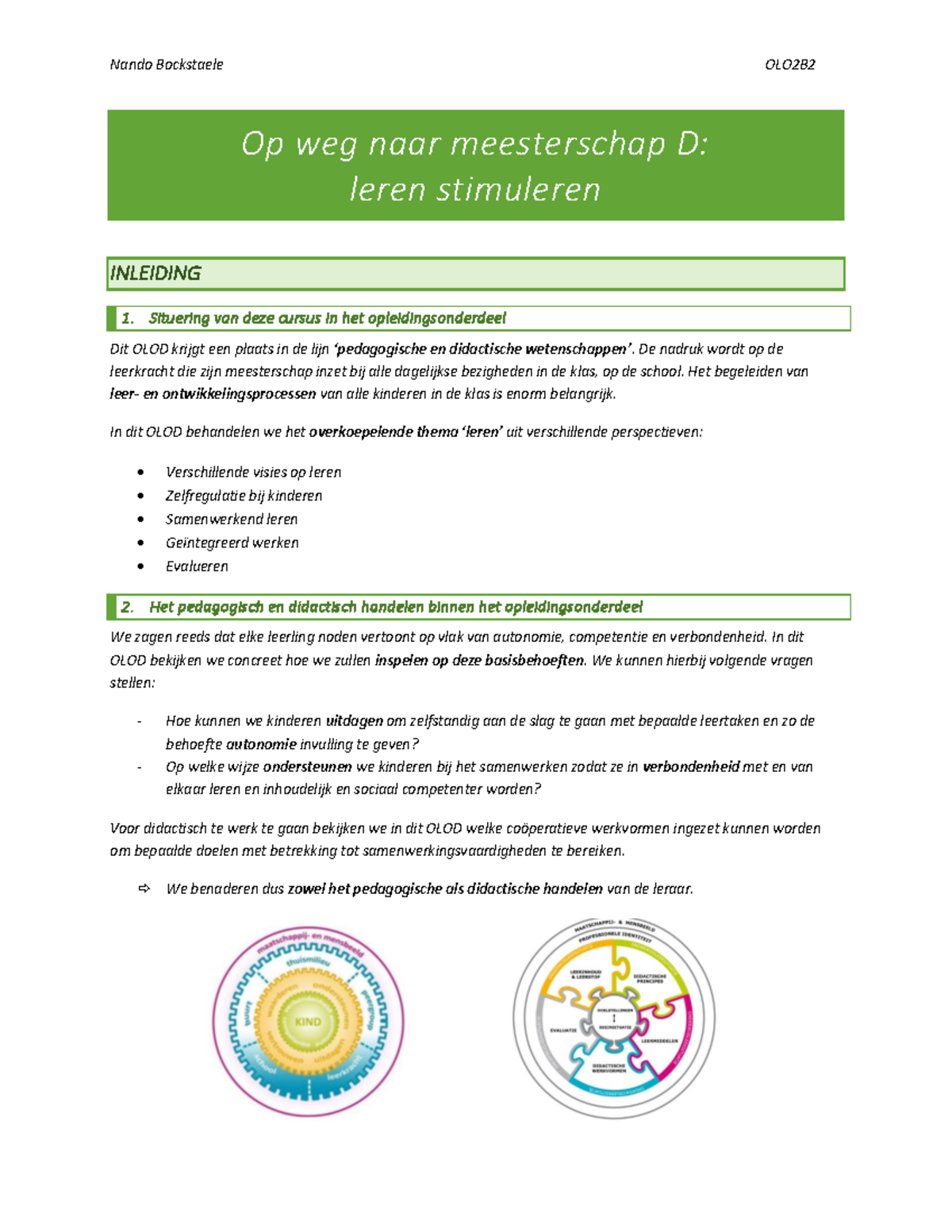 Meesterschap-D-Samenvatting - Op weg naar meesterschap D: leren ...
