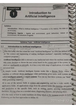 AI Assignment 3 - Ai imp questions - ALFAH Page No. Assignment Date ...