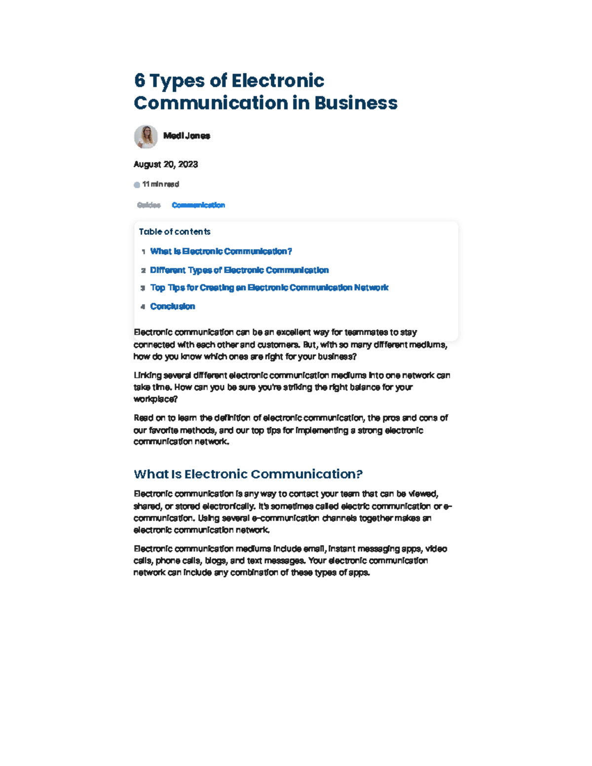 6 Types of Electronic Communication in Business - But, with so many ...