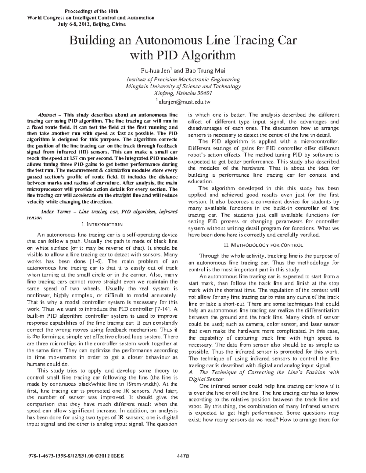 Autonomous Line Tracing Car with PID algorithm - Building an Autonomous ...