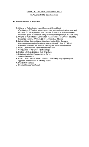 Make me an Outline of History of National Service Training Program ...