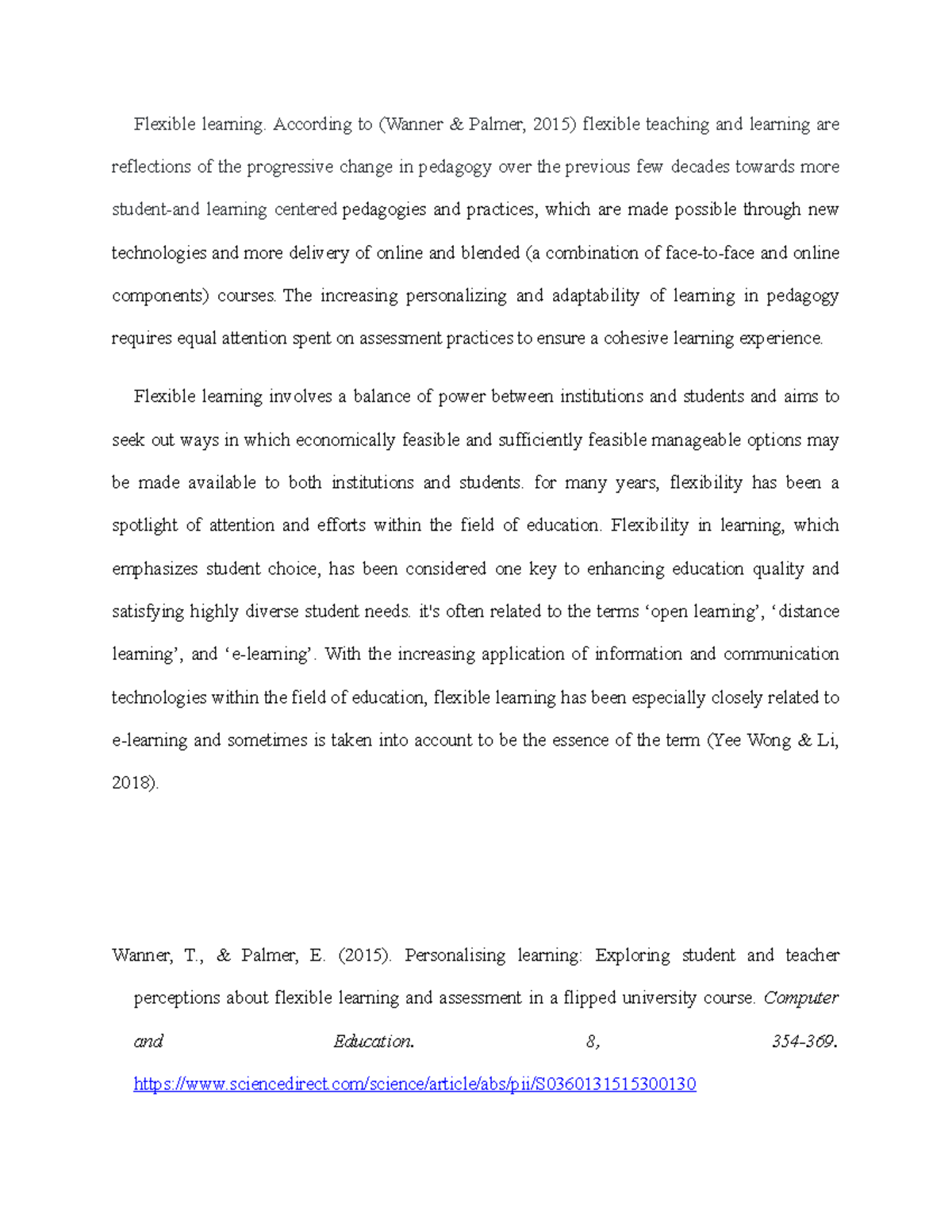 Concept lit. Flexible learning - Flexible learning. According to ...