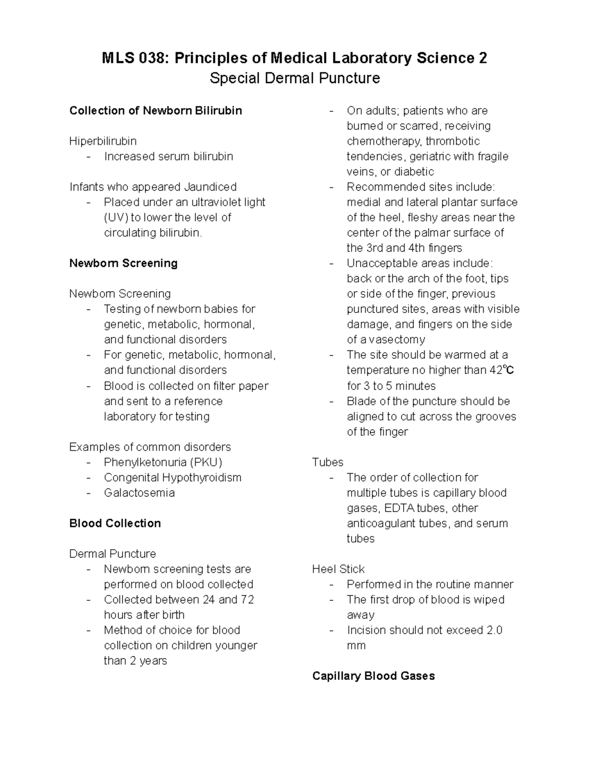 PMLS 2-Topic 12 Transes - MLS 038: Principles of Medical Laboratory Science 2 Special Dermal ...