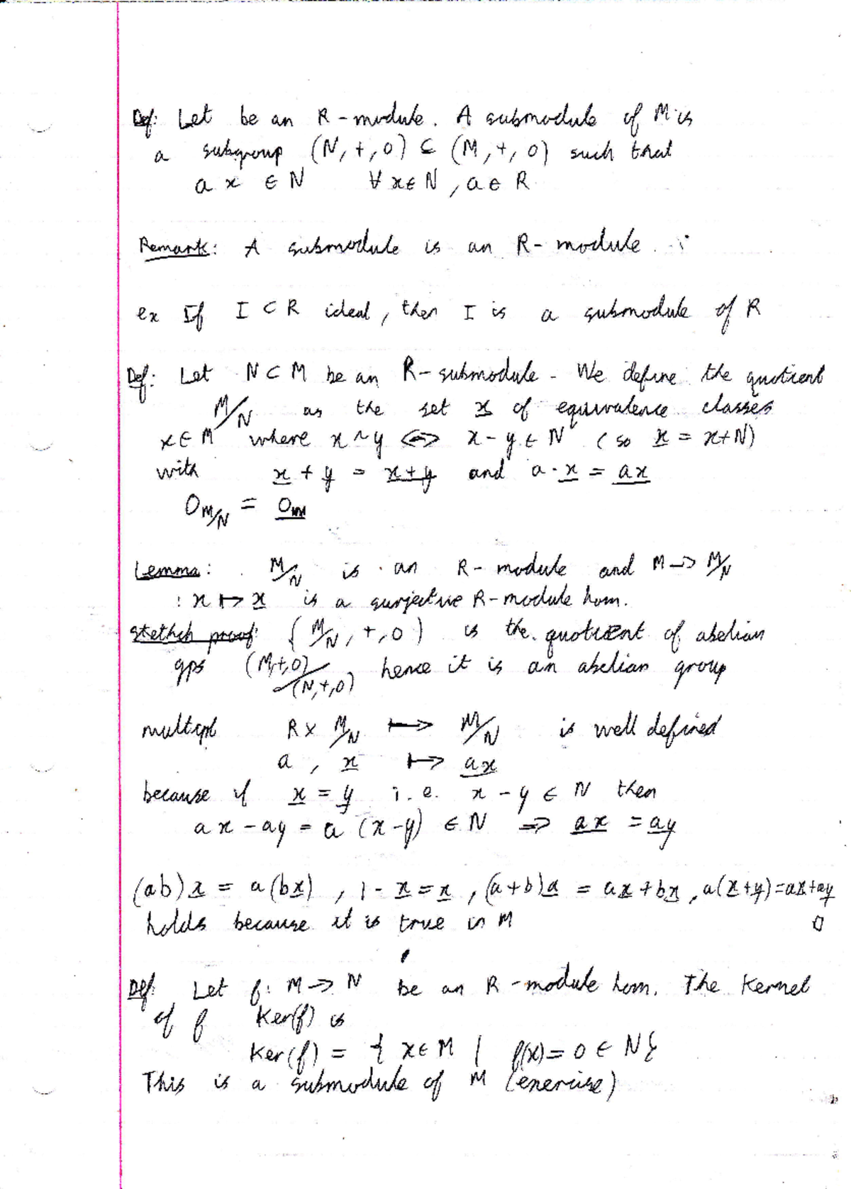 14.10.06 Modules isomorphism theorem - l,t* L" 0,t^ * ^,/ut^l^^/e 4, a ...