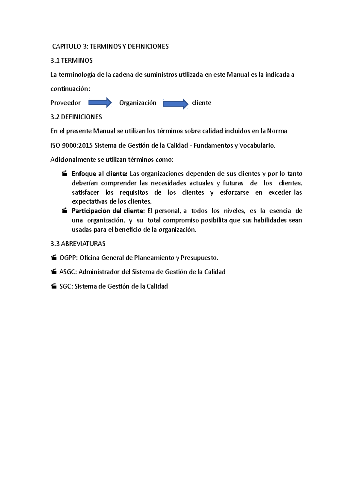 Gestion de calidad - apuntes - CAPITULO 3: TERMINOS Y DEFINICIONES 3 ...