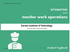 Sitxmgt 001 - HGHGHJ - Student ID: - Studocu