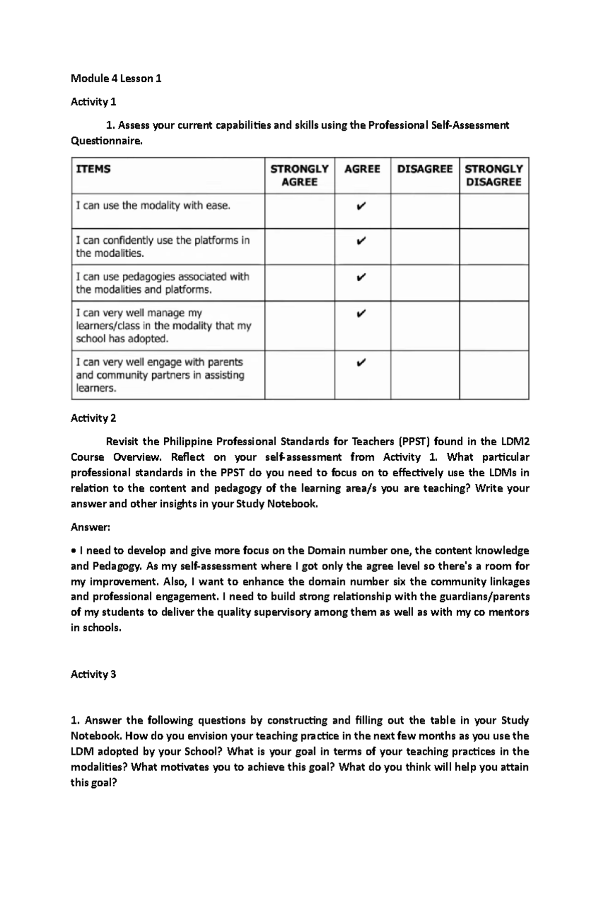 LDM2 Module 4 with answers - Module 4 Lesson 1 Activity 1 Assess your ...