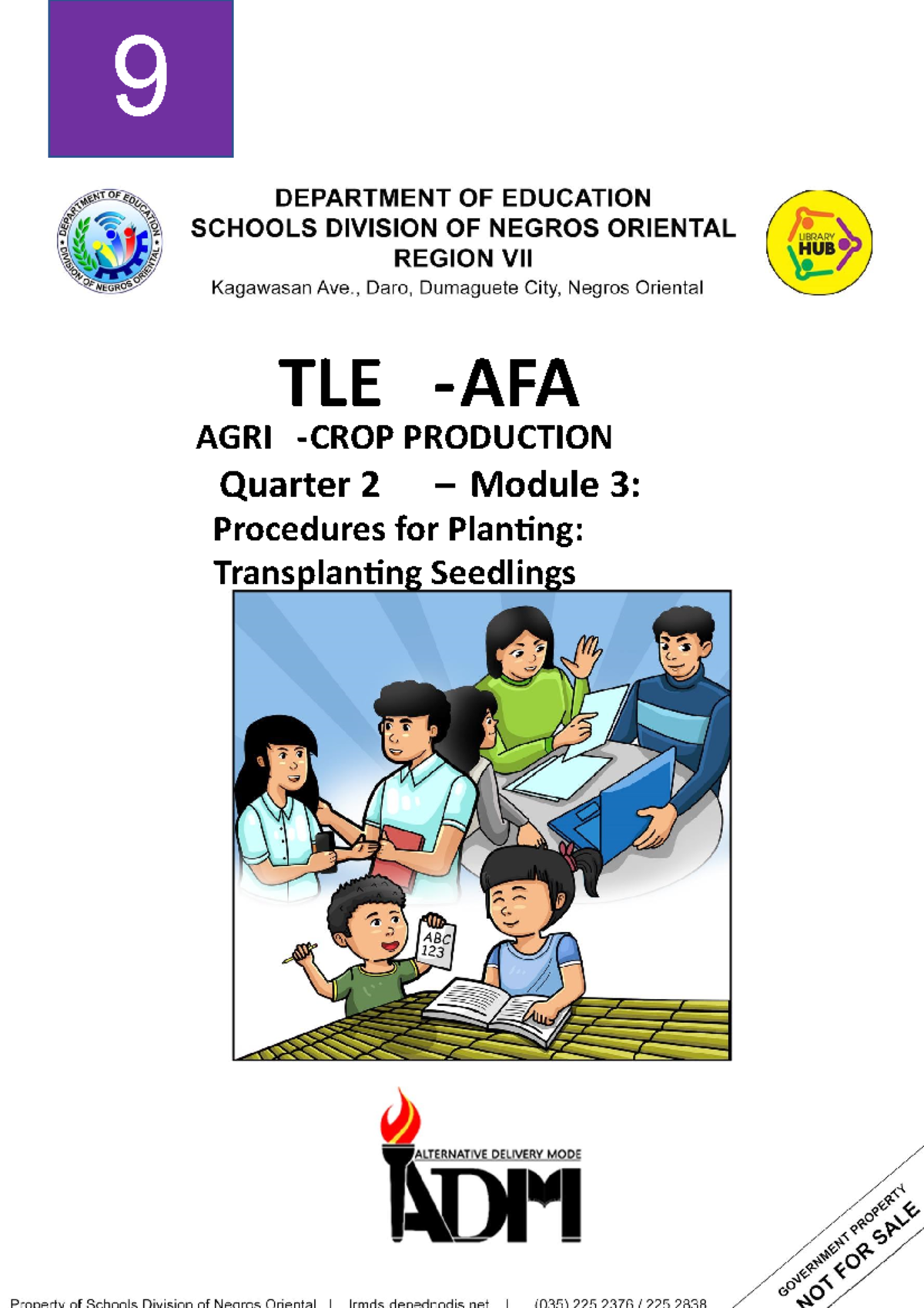 AFA Agri-Crop 9 Q2W3 - 9 TLE -AFA AGRI -CROP PRODUCTION Quarter 2 – Module 3: Procedures for ...