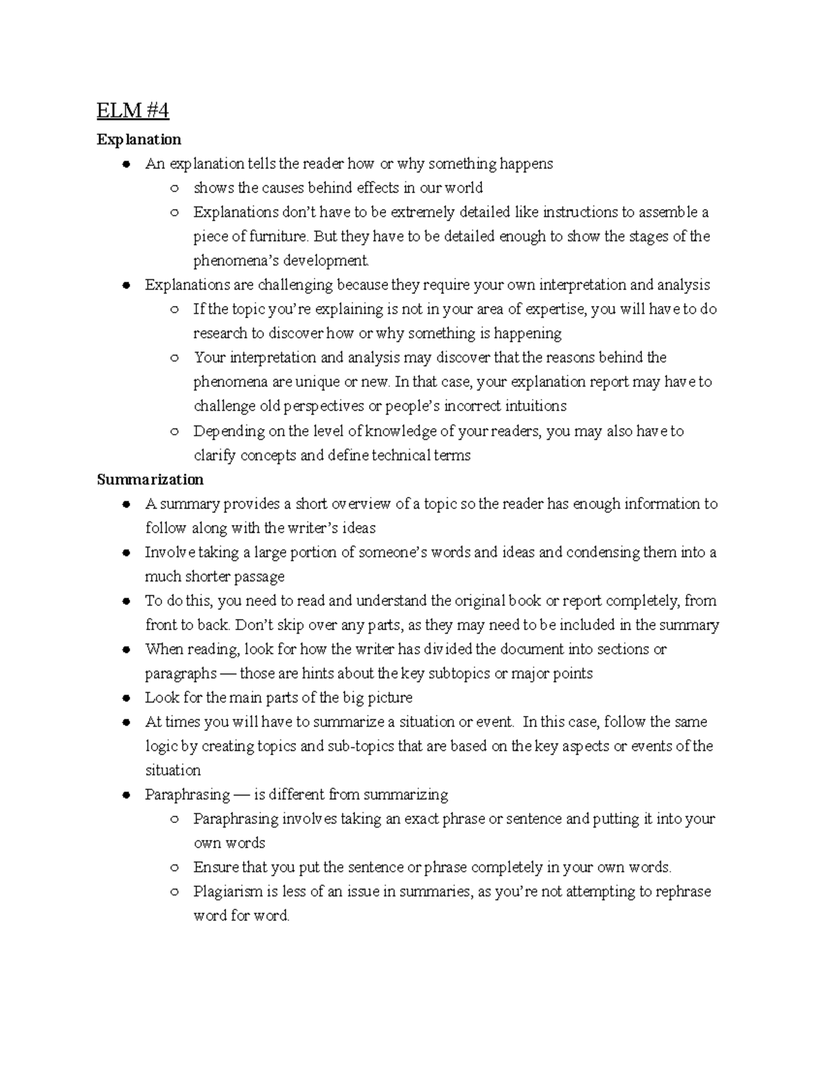 ELM #4 Notes from Ametros Learning Modules - ELM Explanation An ...
