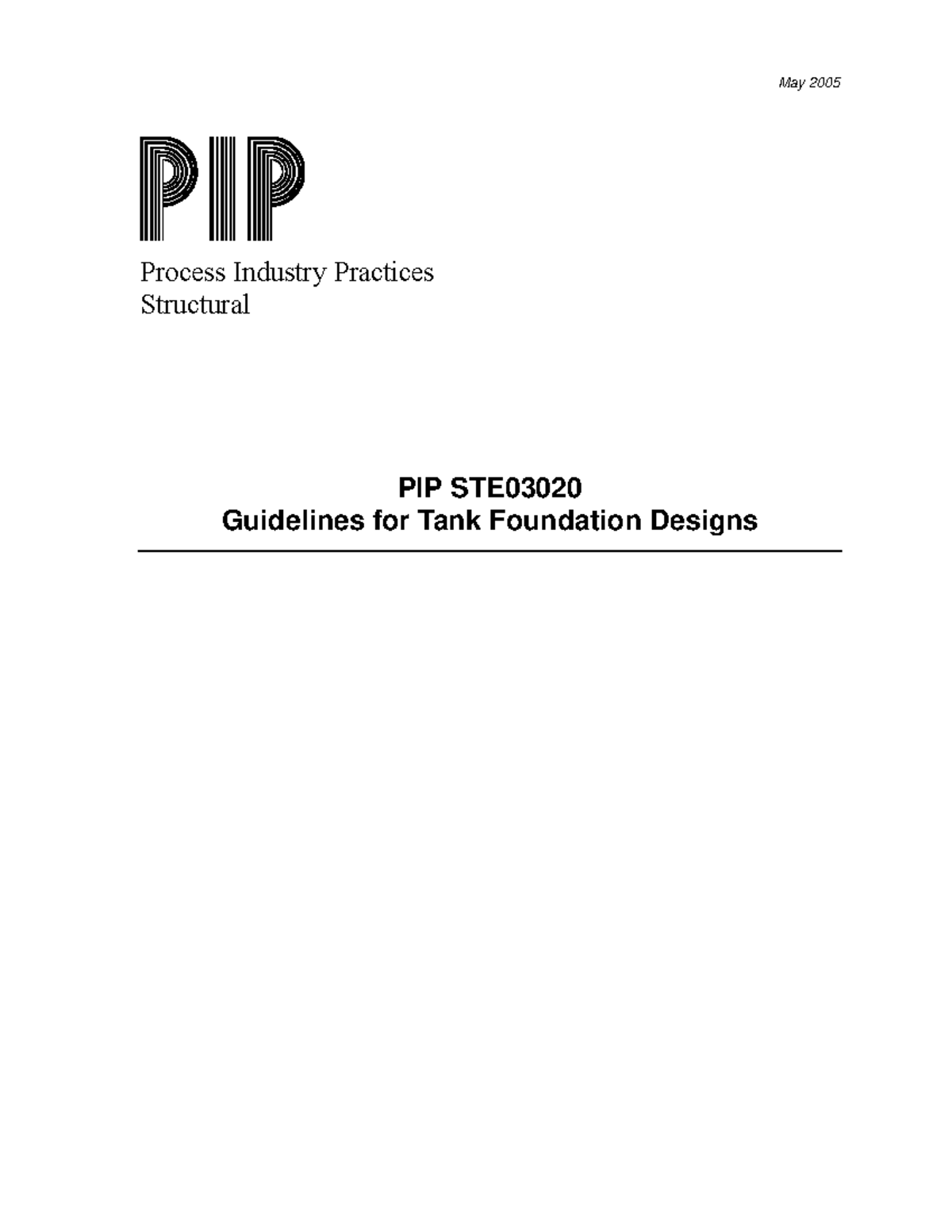 Process Industry Practices Structural PI - May 2005 Process Industry ...
