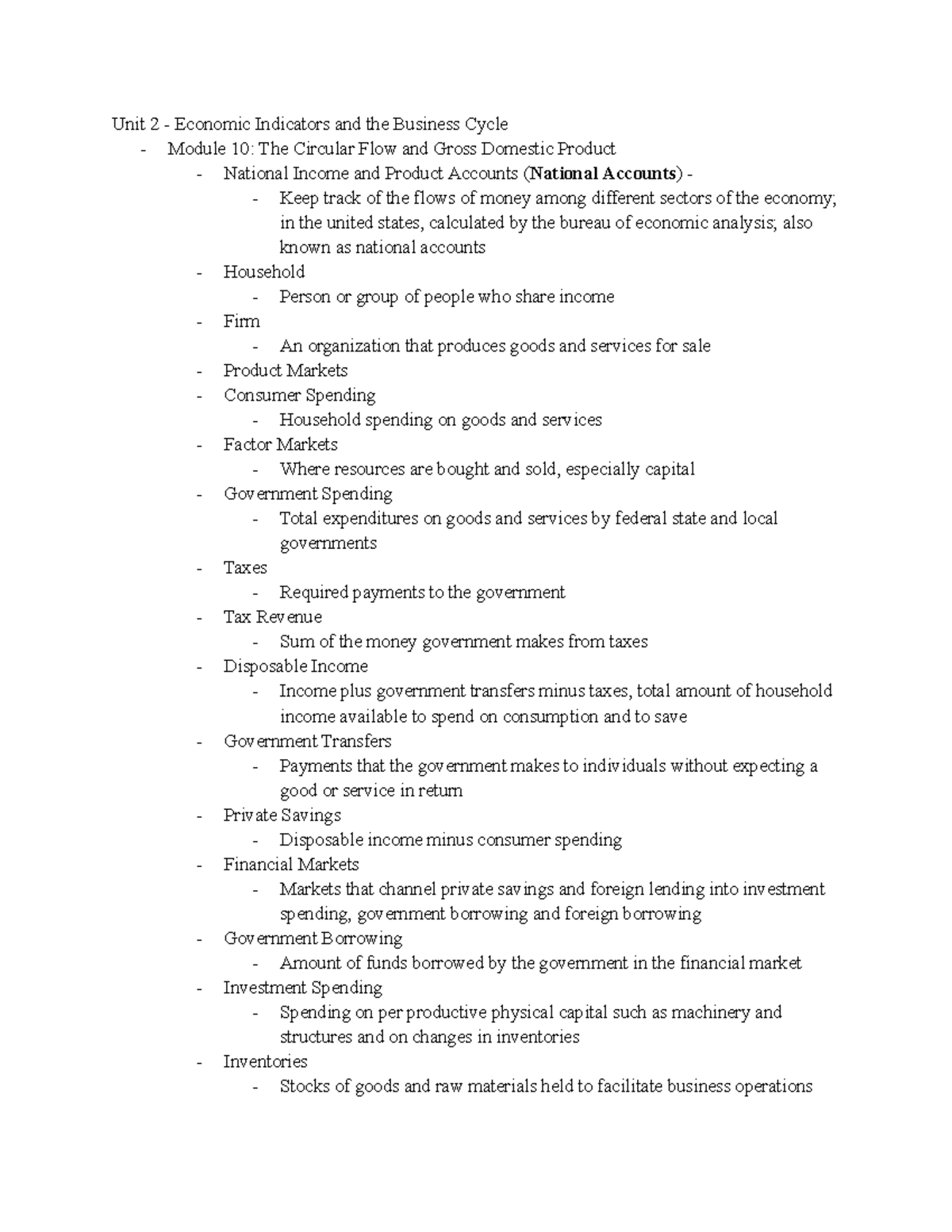Unit 2 notes - tonnes of vocab and concepts from unit 2 organized ...