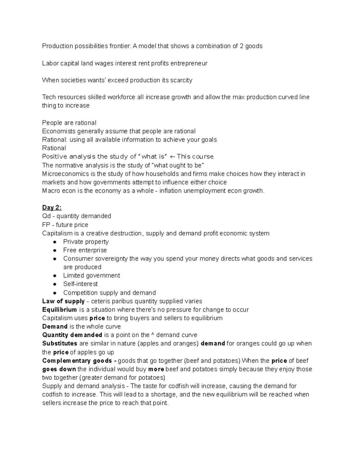 Microecon - Notes on micro-economics - Production possibilities ...