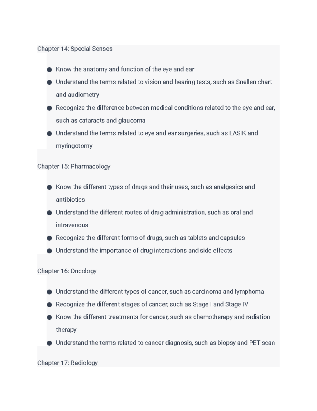 Medical Terminology - Chapter 14: Special Senses Know the anatomy and ...