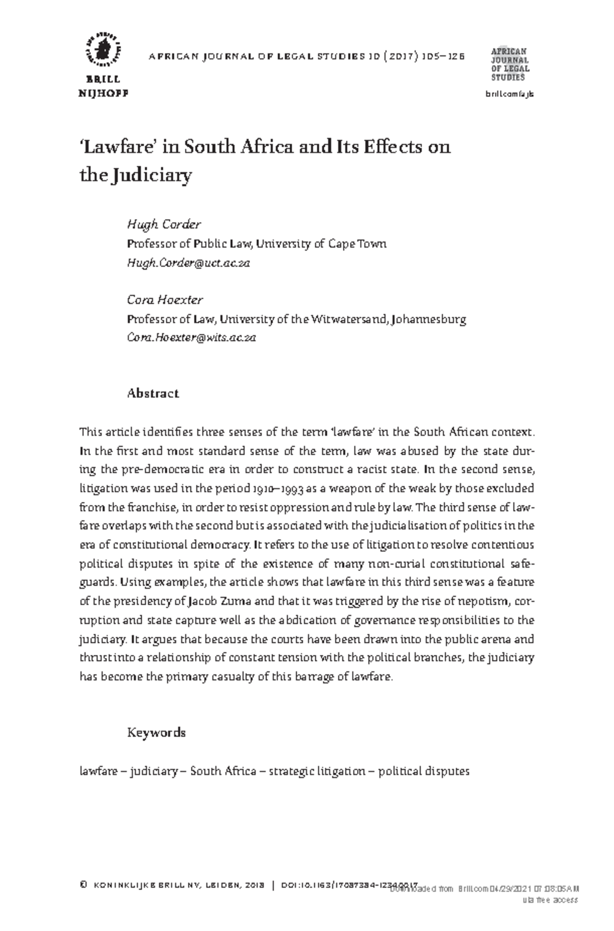 Lawfar~1 - notes - © koninklijke brill nv, leiden, 2018 | doi:10/ ...