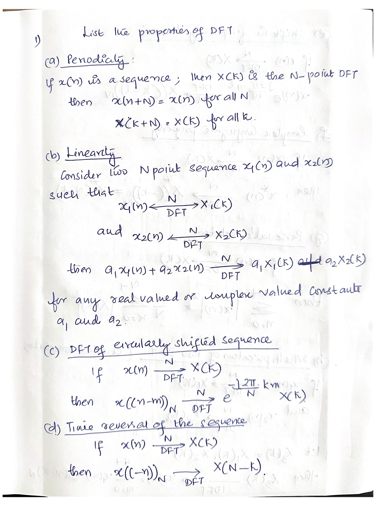 DFT properties - Signals and Systems - Studocu