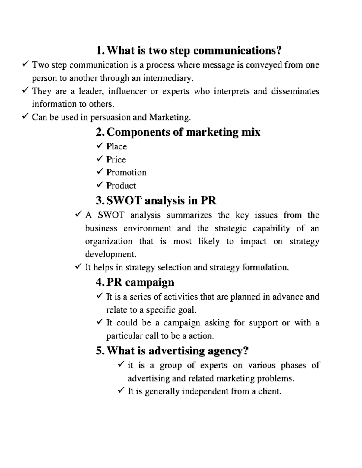 Public Relation - 1. What is two step communications? Two step ...