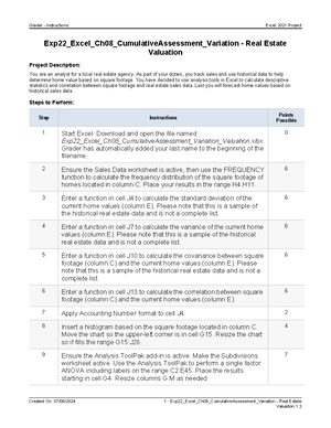 Exp22 Excel Ch06 Cumulative Auto Sales Instructions - Grader - Instructions Excel 2022 Project ...