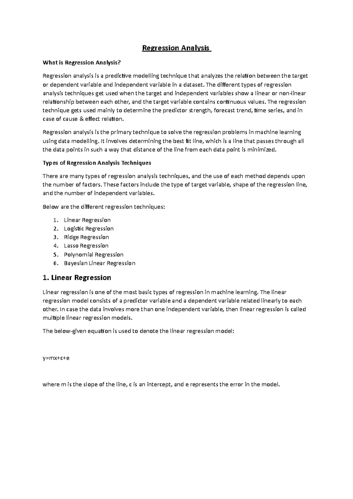 Regression Analysis - Regression Analysis What is Regression Analysis ...
