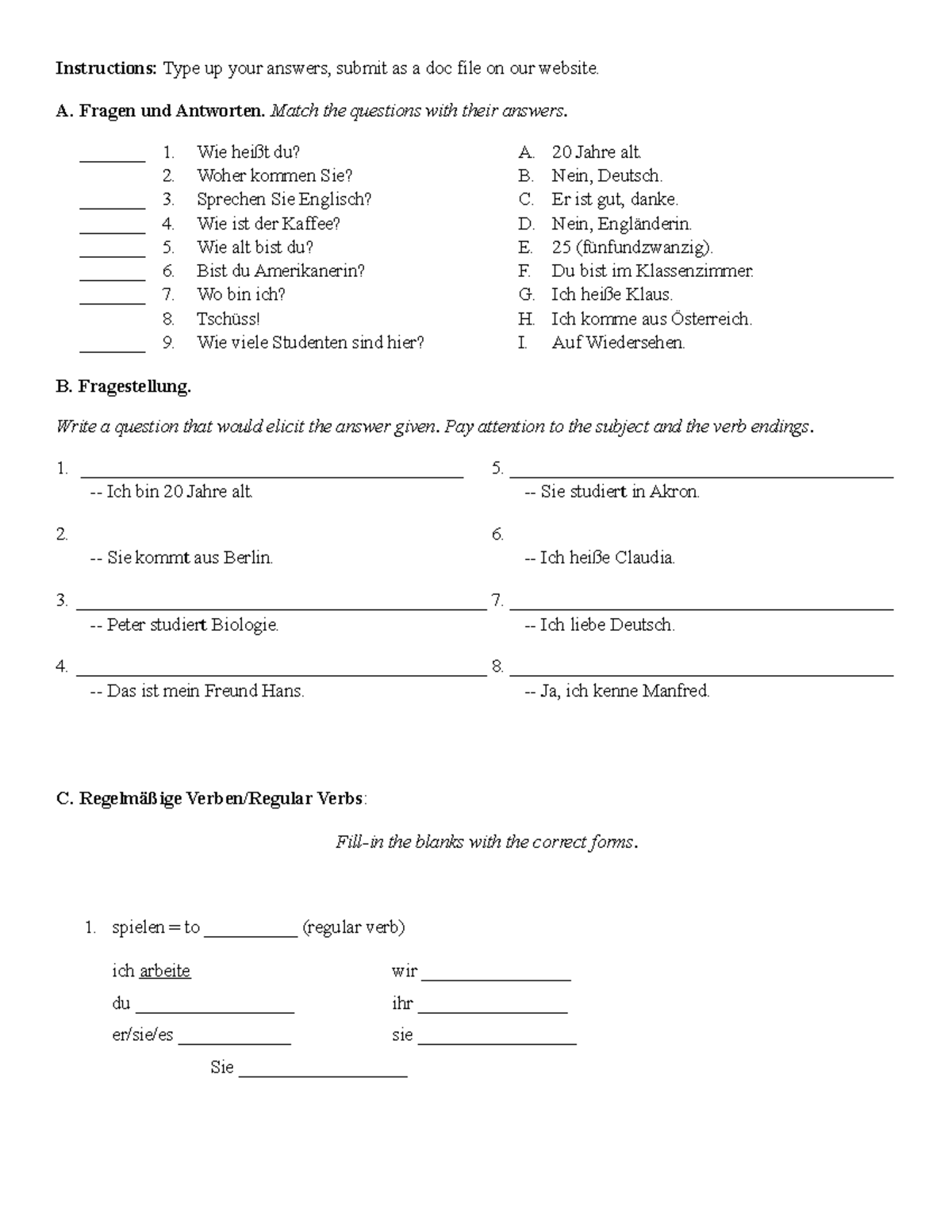 Kapitel 1 Worksheet Exercises(1) - Instructions: Type up your answers ...