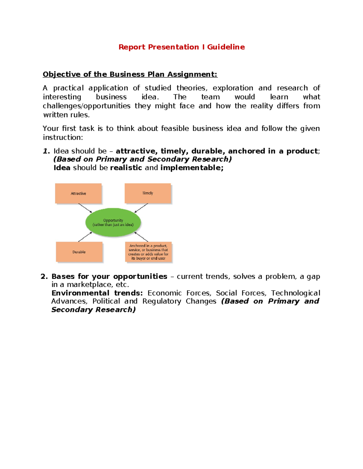 1 Guideline Report Presentation - Report Presentation I Guideline ...